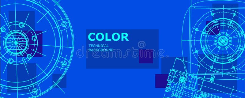 Mechanical Engineering Drawing. Abstract Drawing Stock Vector ...