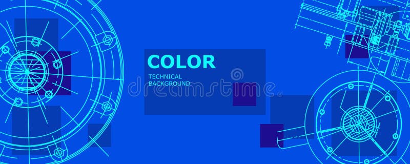 Mechanical Engineering Drawing. Abstract Drawing Stock Vector ...
