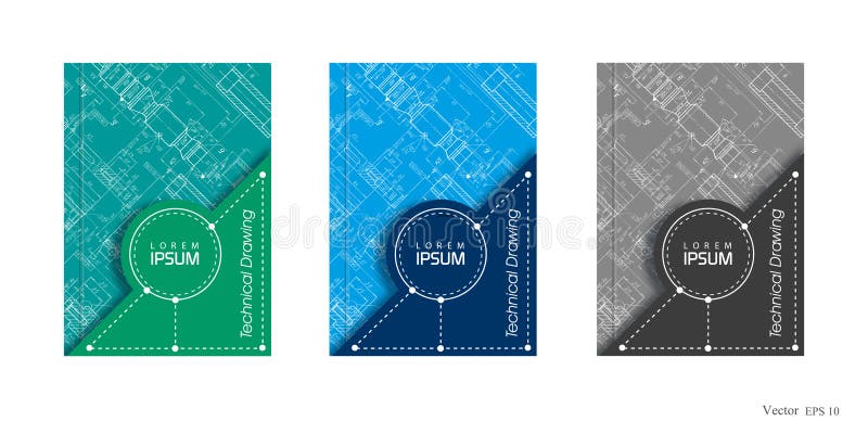 Mechanical Engineering Drawing .Brochure Templates or Cover Book, Page ...