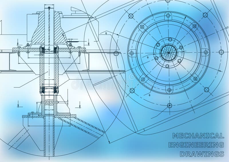Mechanical Engineering Drawing Stock Vector - Illustration of mechanism ...