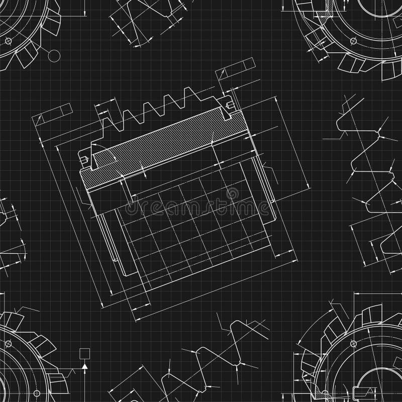 Mechanical Engineering Drawings Black Stock Illustrations – 696 ...