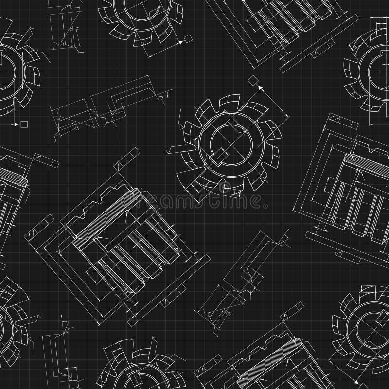 Mechanical Engineering Drawings Black Stock Illustrations – 696 ...