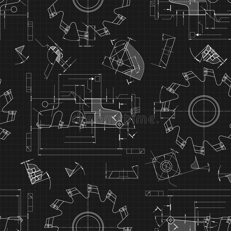 Mechanical Engineering Drawings Black Stock Illustrations – 696 ...