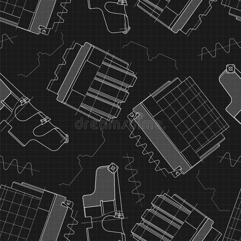 Mechanical Engineering Drawings Black Stock Illustrations – 696 ...