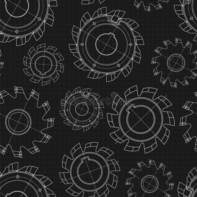 Mechanical Engineering Drawings Black Stock Illustrations – 696 ...