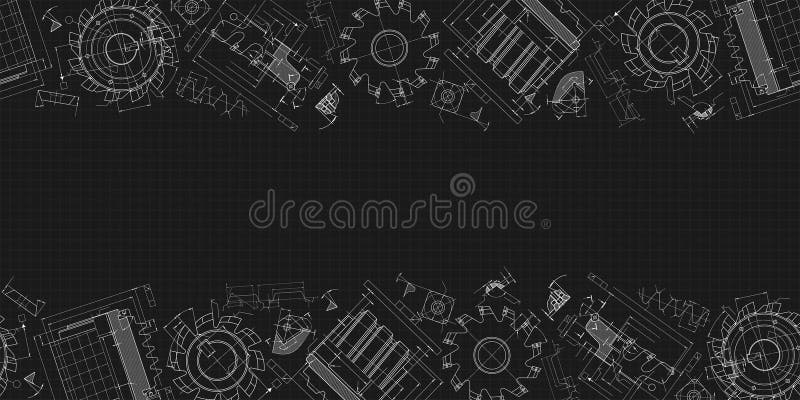 Mechanical Engineering Drawings Black Stock Illustrations – 696 ...