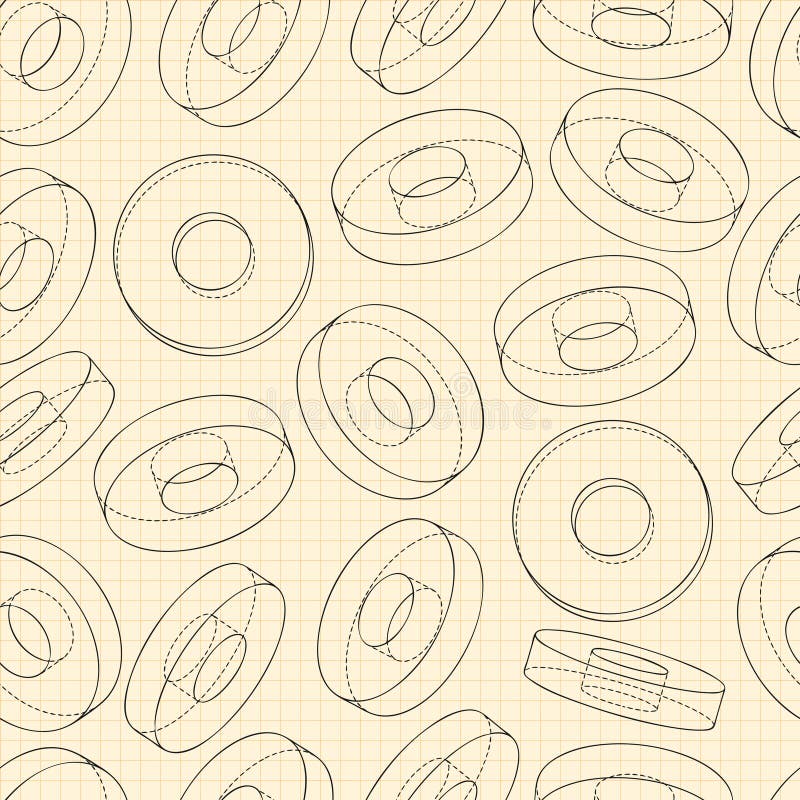 Mechanical Engineering Drawings on Blue Background. Cutter, Assembly ...