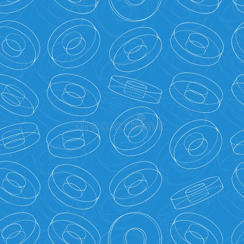 Mechanical Engineering Drawings on Blue Background. Cutter, Assembly ...