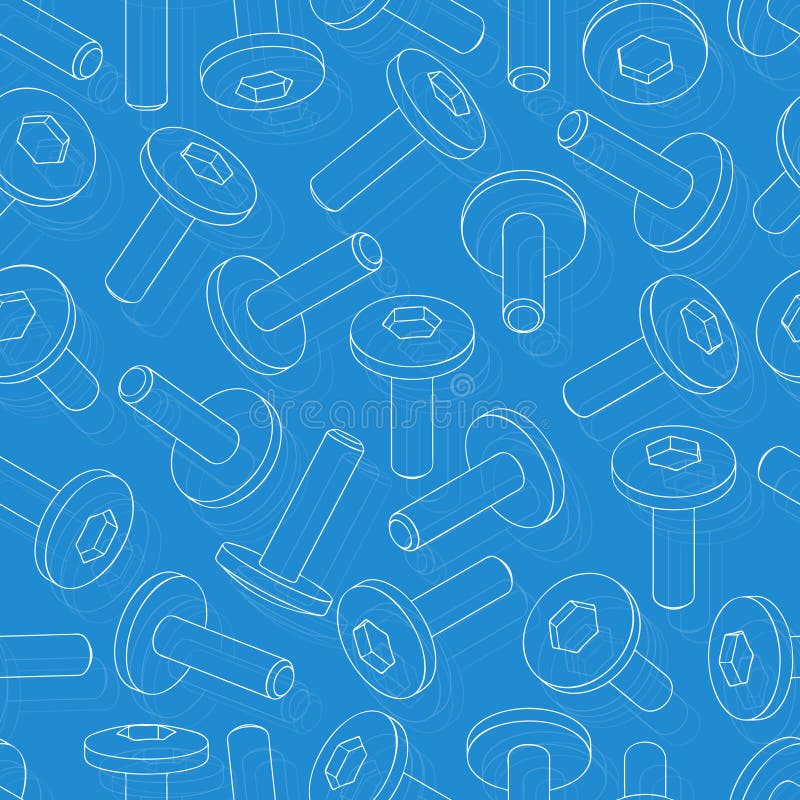 Mechanical Engineering Drawings on Blue Background. Cutter, Assembly ...