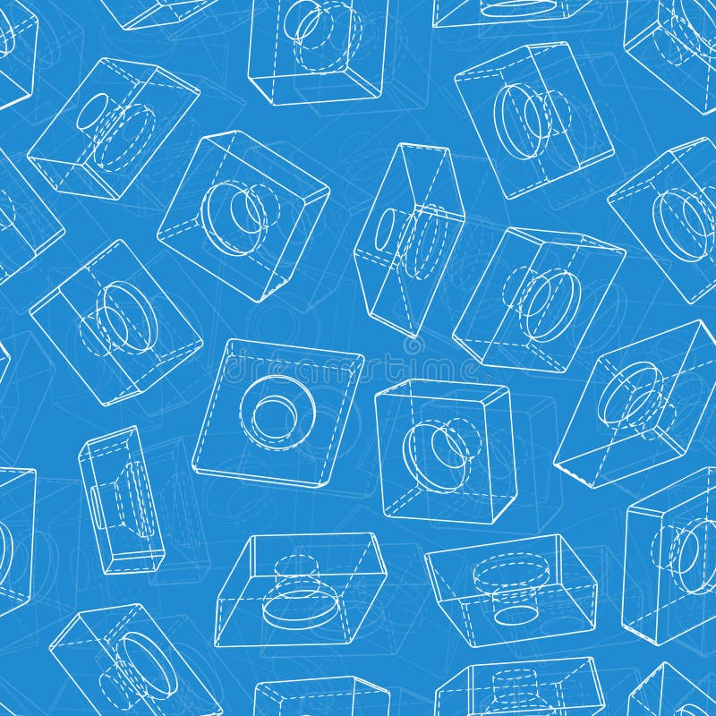 Mechanical Engineering Drawings on Blue Background. Cutter, Assembly ...