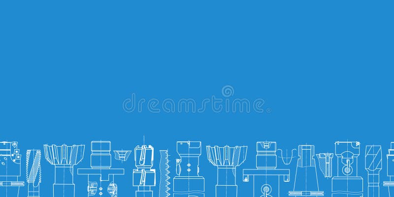 Blue Mechanical Engineering Drawings Stock Illustrations – 2,425 Blue ...