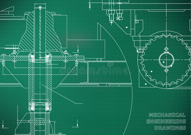 Mechanical Engineering Drawings. Cover. Banner Stock Vector ...