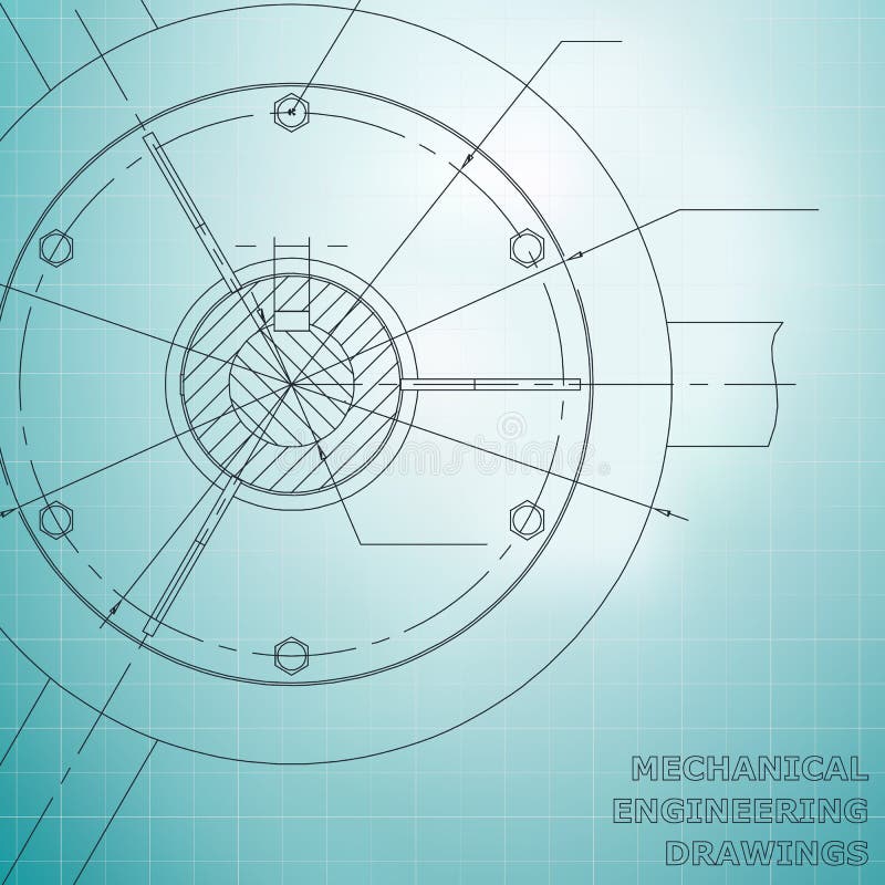 Mechanical Engineering Drawings Stock Vector - Illustration of grid ...