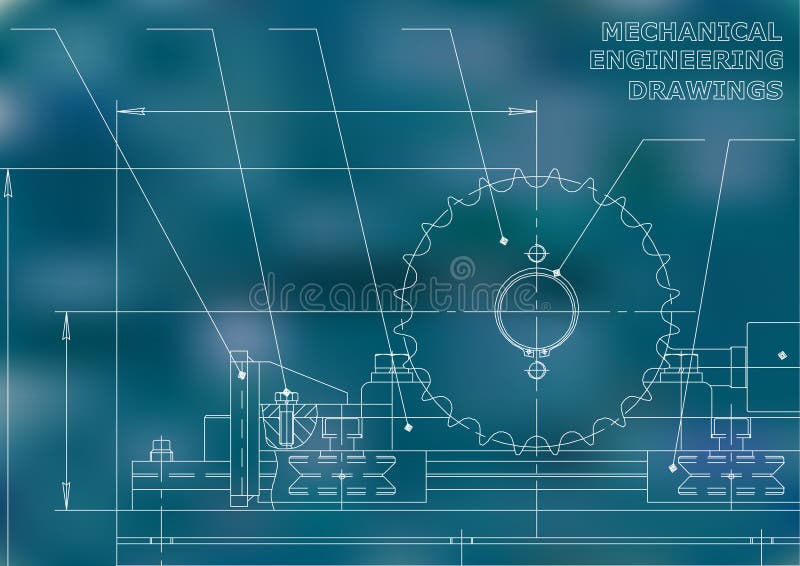 Mechanical Engineering Drawings. Vector Engineering Drawing Stock ...