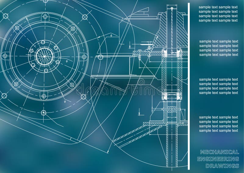 Mechanical Engineering Drawings. Vector Engineering Drawing Stock ...