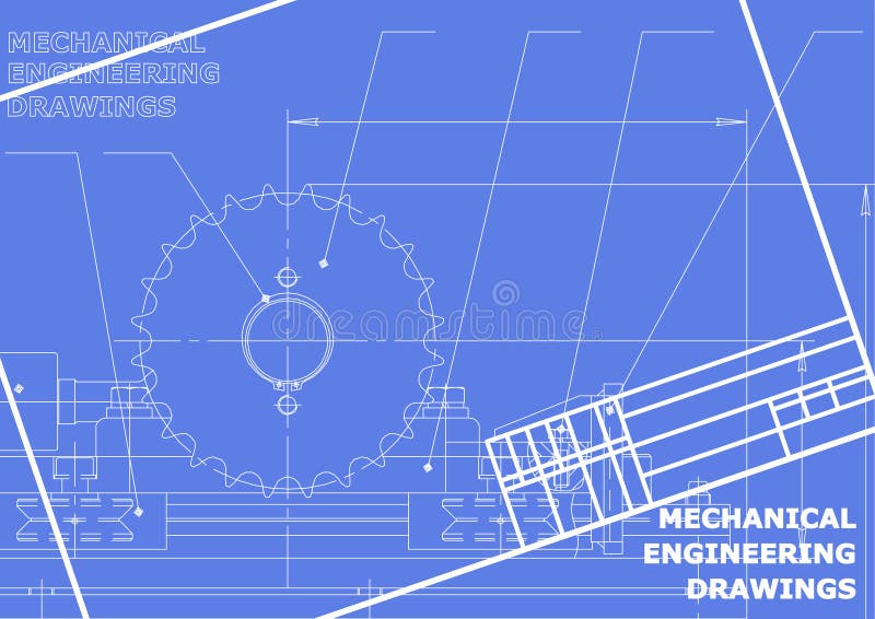 Blue Mechanical Engineering Drawings Stock Illustrations – 2,060 Blue ...