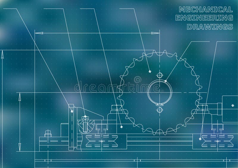 Mechanical Engineering Drawings. Vector Engineering Drawing Stock ...