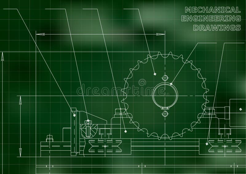 Mechanical Engineering Drawings. Vector Engineering Drawing Stock ...