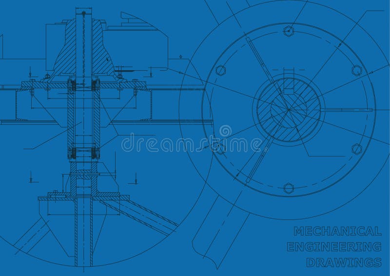 Blue Mechanical Engineering Drawings Stock Illustrations – 2,284 Blue ...