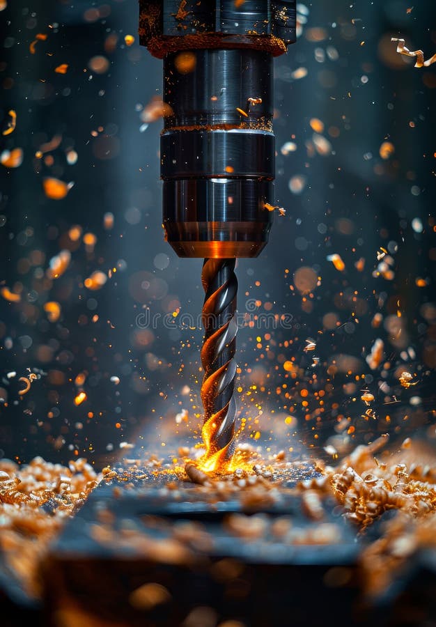 Mechanical Engineering. a Drill Milling Its Way through Metal and Steel ...