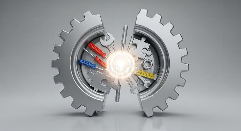 Mechanical Engineering and Problem Solving Stock Illustration ...