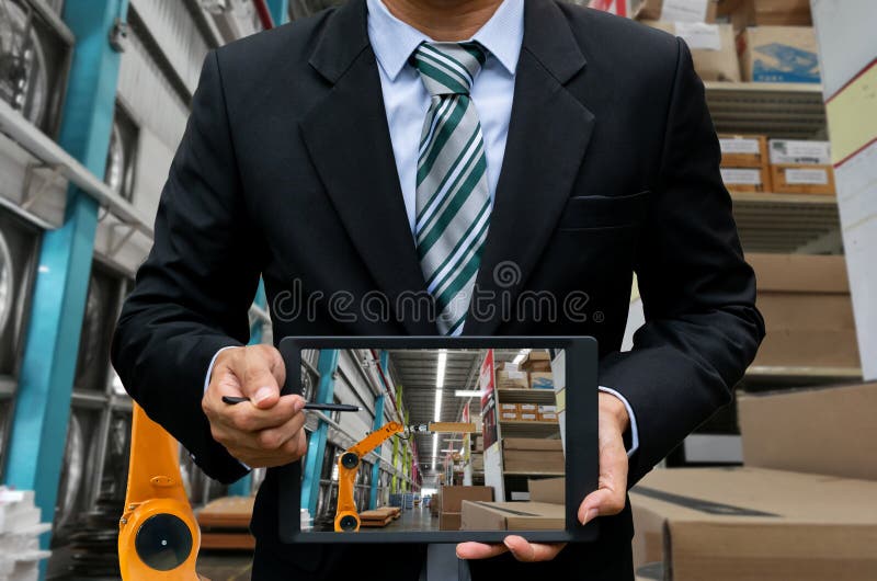 Mechanical Engineering Robotics Control in Stock Stock Image - Image of ...