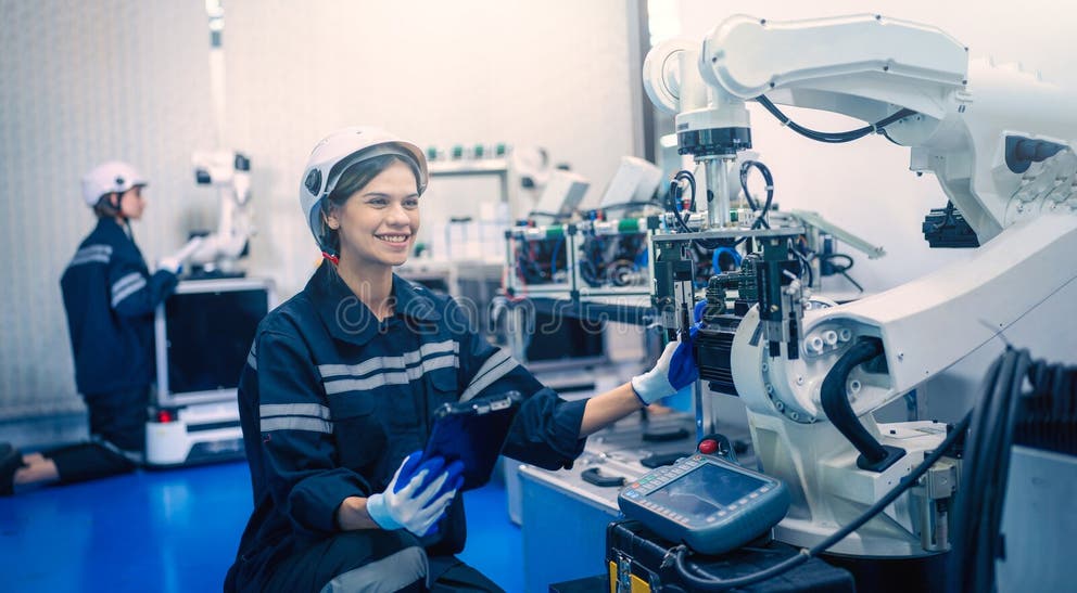 Mechanical Engineering Team Working in Robotic Technology Lap for Research and Develop for ...