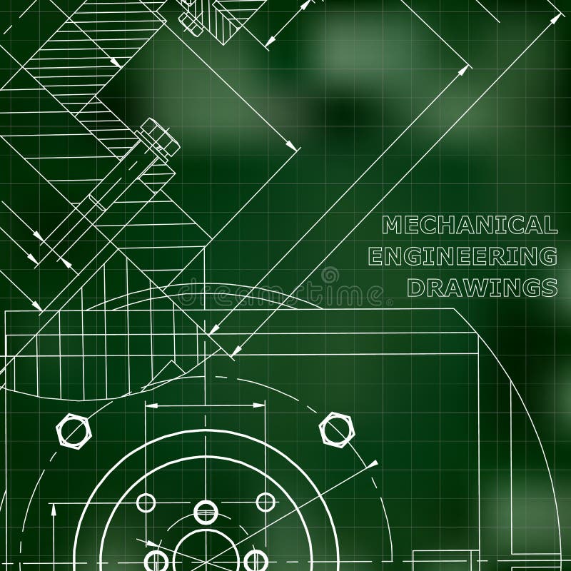Mechanical Engineering. Technical Illustration. Backgrounds of ...
