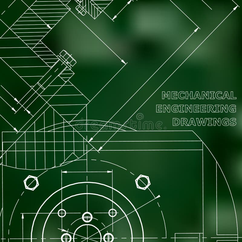 Mechanical Engineering. Technical Illustration. Backgrounds of ...
