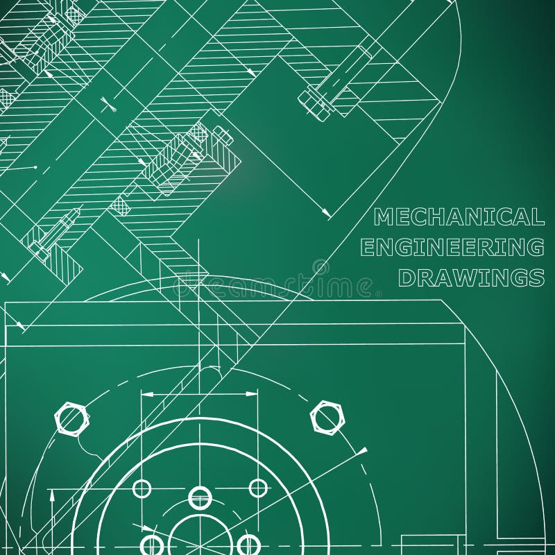 Mechanical Engineering. Technical Illustration. Backgrounds of ...