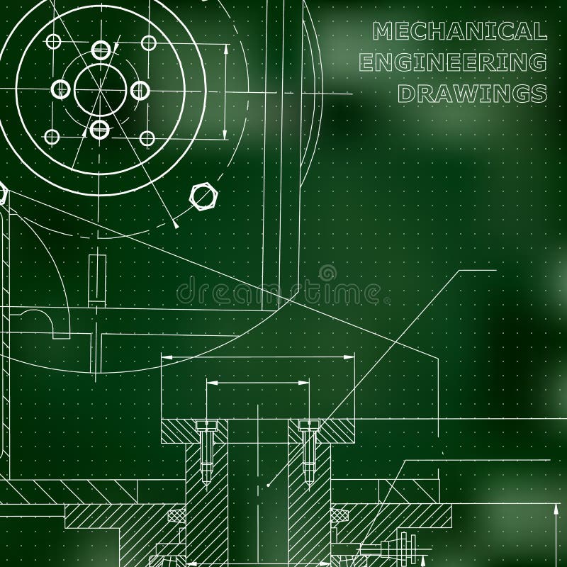 Mechanical Engineering. Technical Illustration. Backgrounds of ...