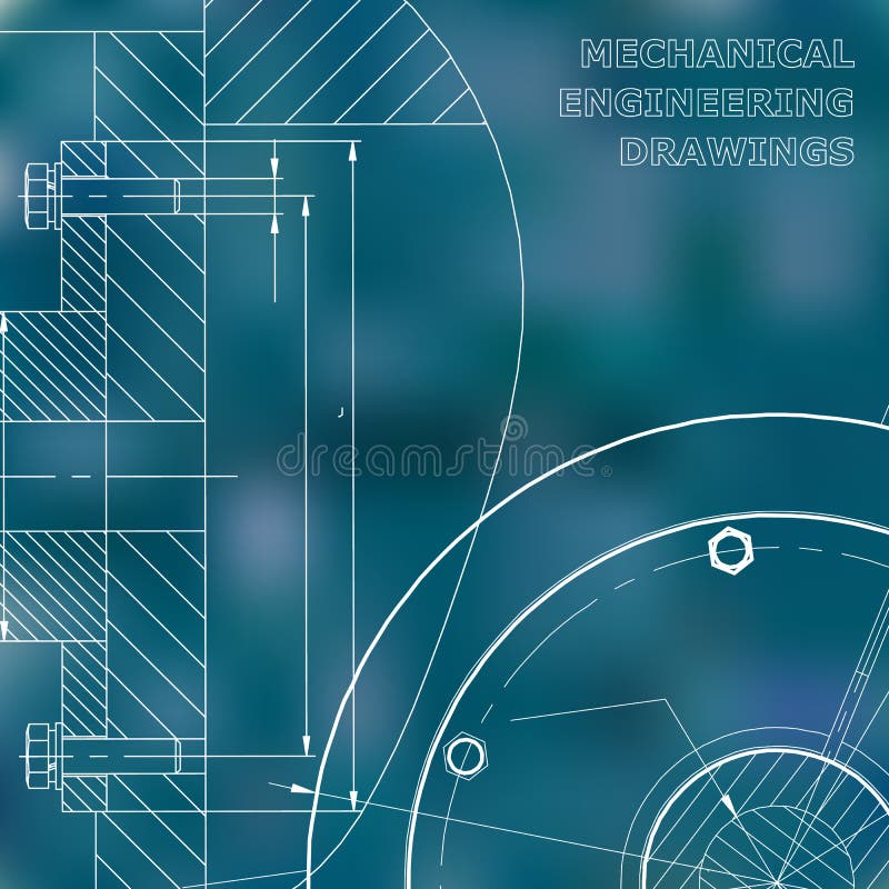 Mechanical Engineering. Technical Illustration. Backgrounds of ...