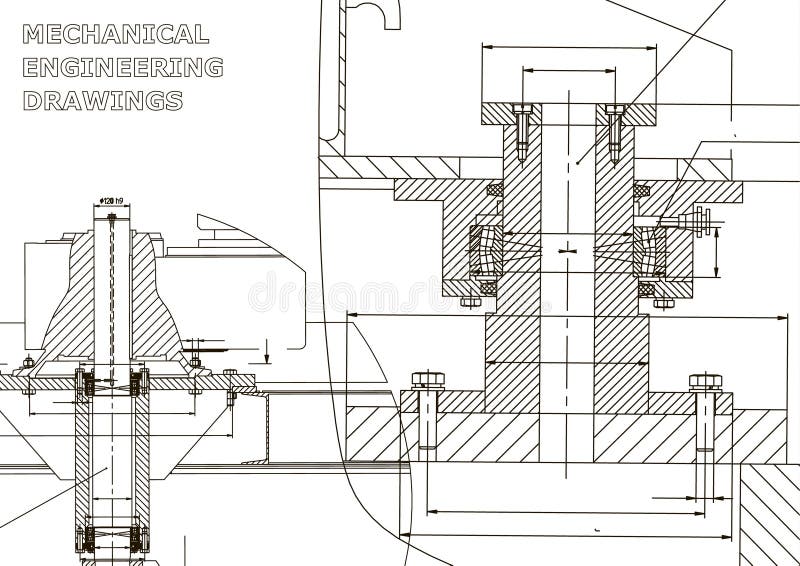 Mechanical Engineering. Technical Illustration Stock Image - Image of ...