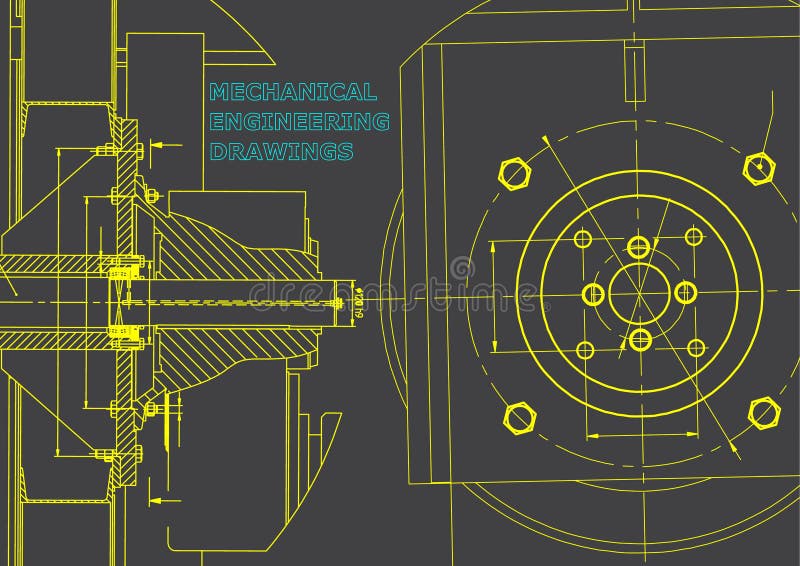 Mechanical Engineering. Technical Illustration Stock Vector ...