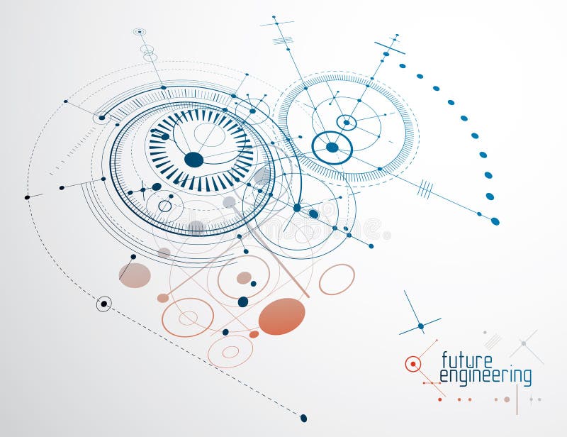 Mechanical Engineering Technology Vector Abstract Background. Stock ...