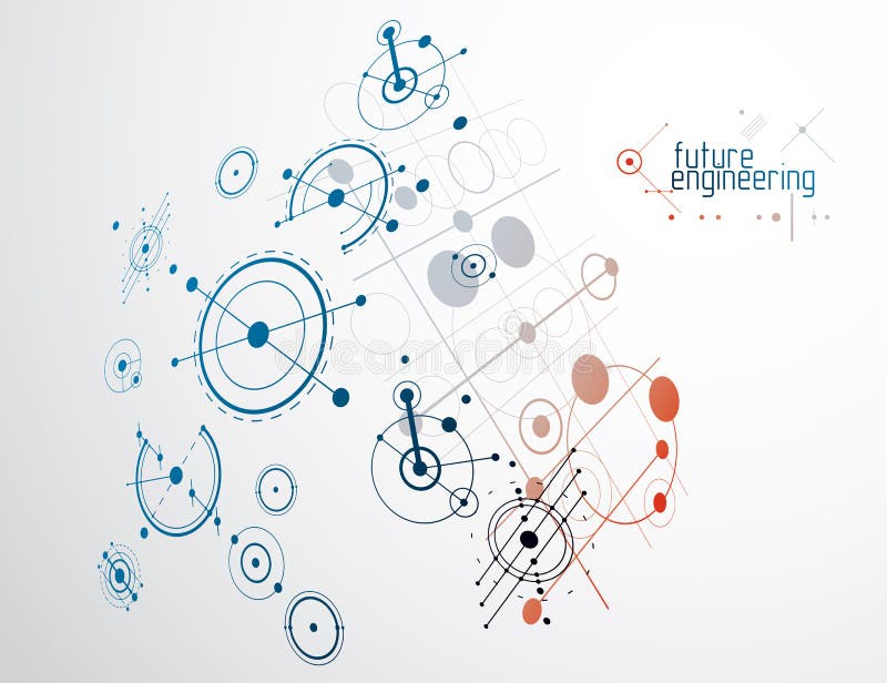 Mechanical Engineering Technology Vector Abstract Background ...