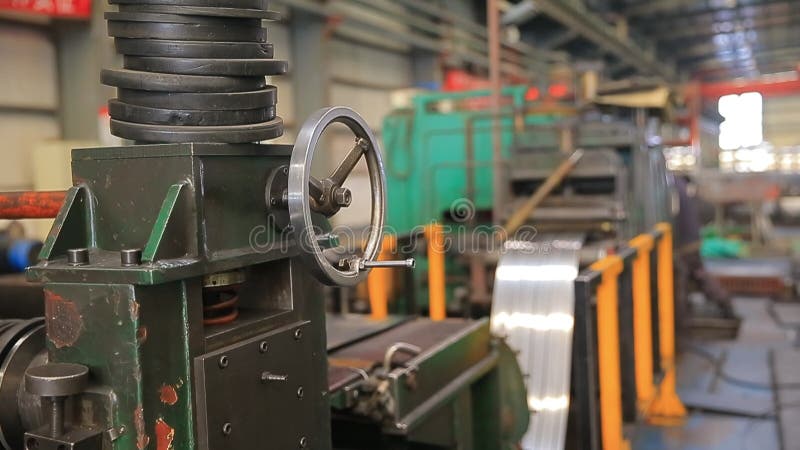 Mechanical Equipment in Operation Inside the Steel Plant Workshop Stock ...