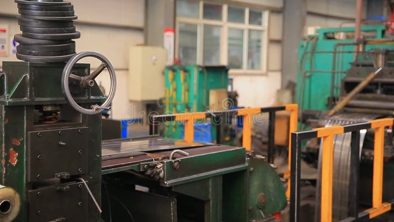 Mechanical Equipment in Operation Inside the Steel Plant Workshop Stock ...