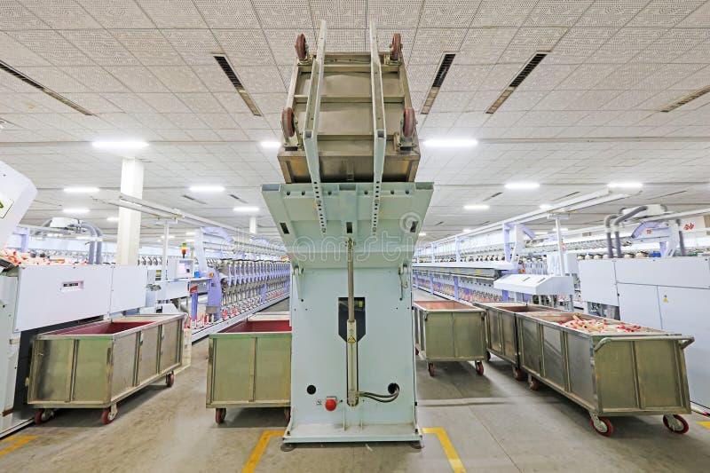 Mechanical Equipment in the Spinning Workshop Stock Image - Image of ...