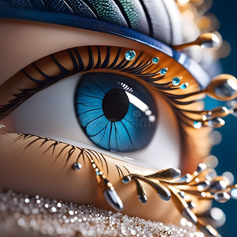 Mechanical eye, AI-Images stock illustration. Illustration of computer ...