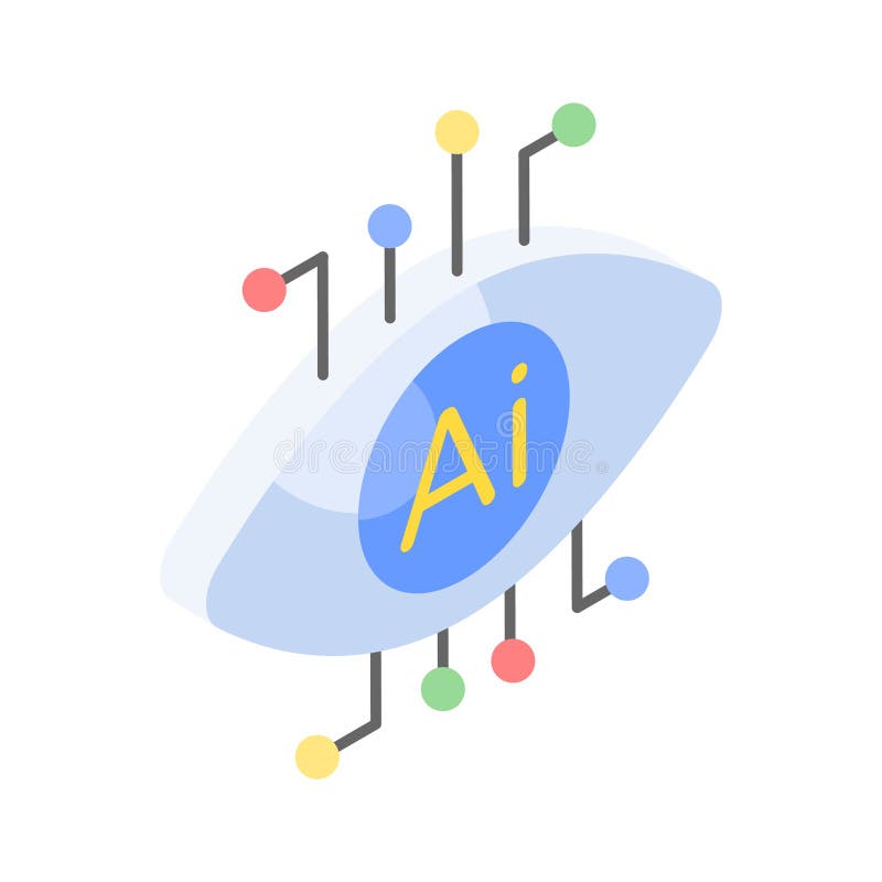 Mechanical Eye Vector, Artificial Intelligence Icon Design Stock Vector ...