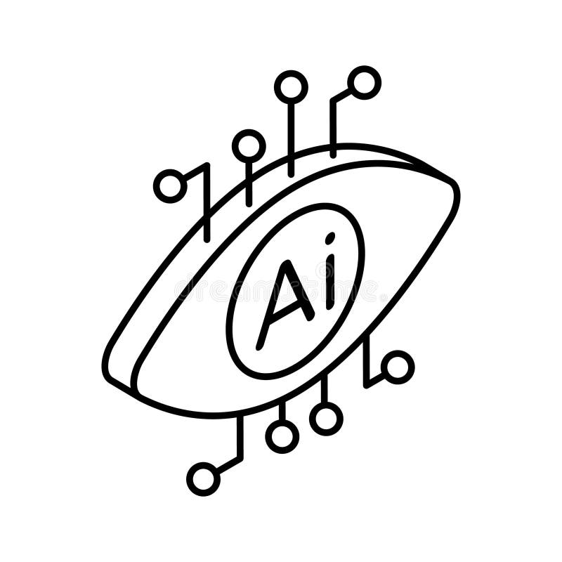 Mechanical Eye Vector, Artificial Intelligence Icon Design Stock Vector ...