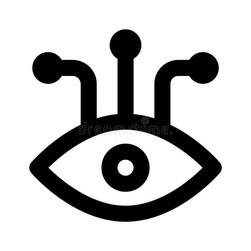 Mechanical Eye Vector, Artificial Intelligence Icon Design Stock Vector ...