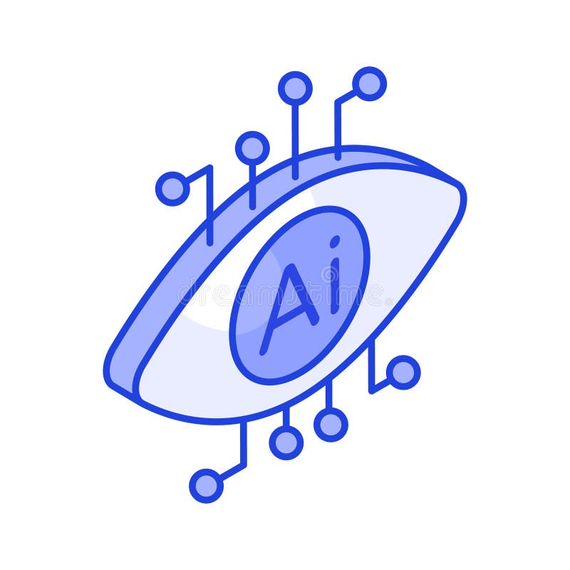 Mechanical Eye Vector, Artificial Intelligence Icon Design Stock Vector ...