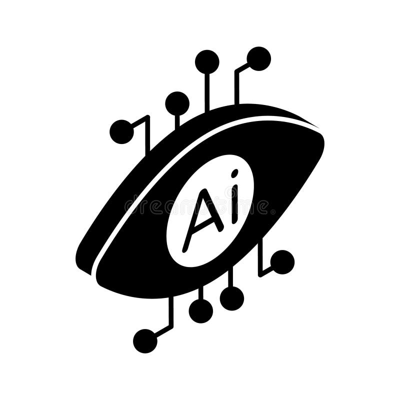 Mechanical Eye Vector, Artificial Intelligence Icon Design Stock Vector ...