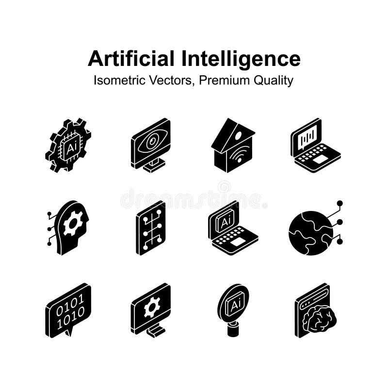 Mechanical Eye Vector, Artificial Intelligence Icon Design Stock Vector ...