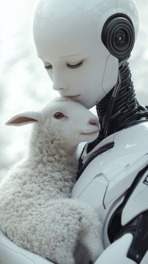 A Mechanical Figure Embracing a Young Goat, Combining Elements of the ...