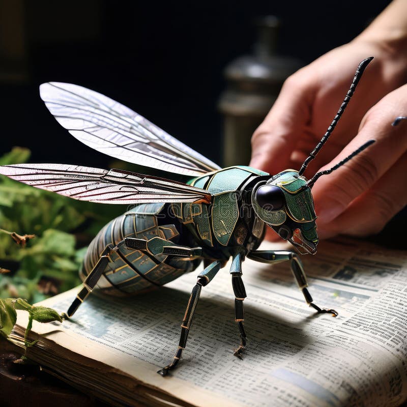Mechanical Fly, Blending Nature and Technology Stock Illustration ...