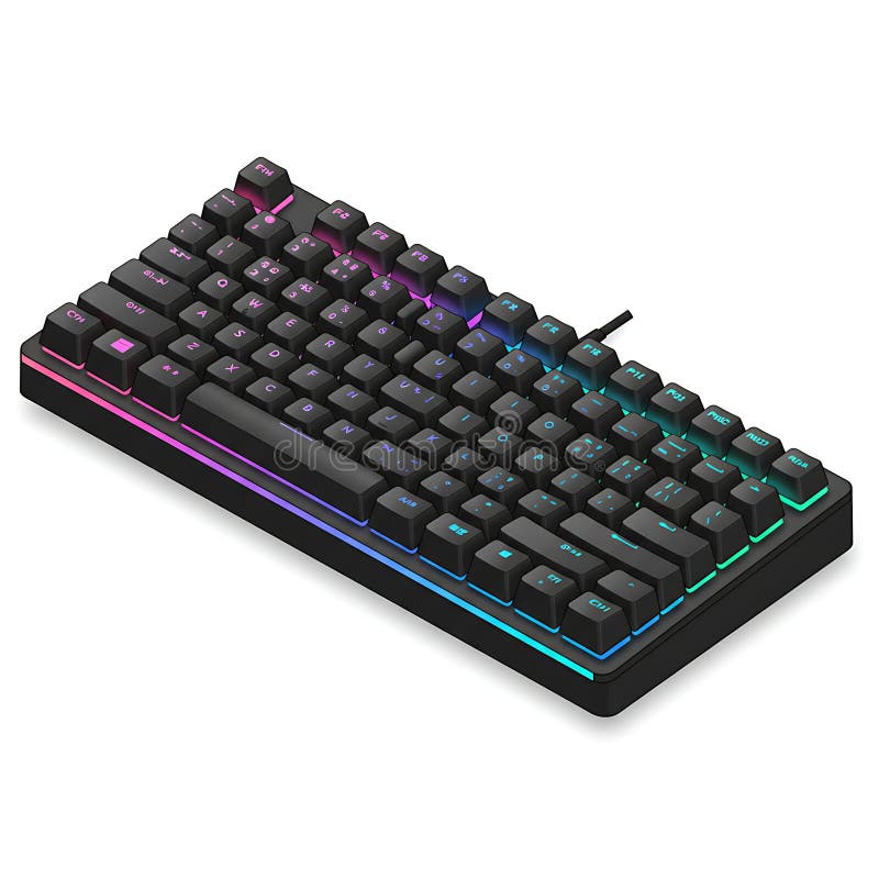 RGB Gaming Keyboard stock illustration. Illustration of peripheral ...