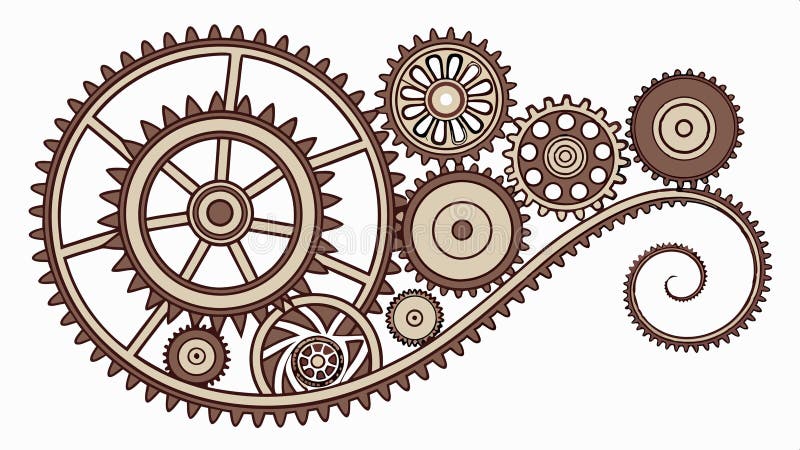 Mechanical Gear Assembly, Industrial Component Design Vector Design ...
